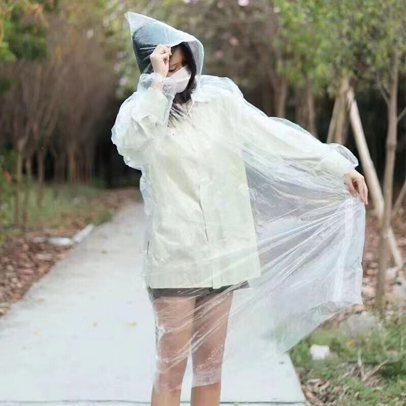 [SG Seller] Disposable Raincoat Pocket Poncho for Adults – Travel-Sized ...