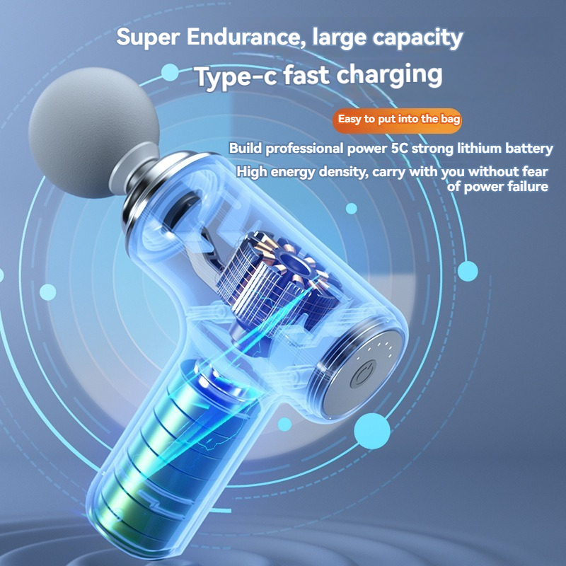【SG Seller】Mini Massage Gun Vibration Massager High Frequency Muscle ...