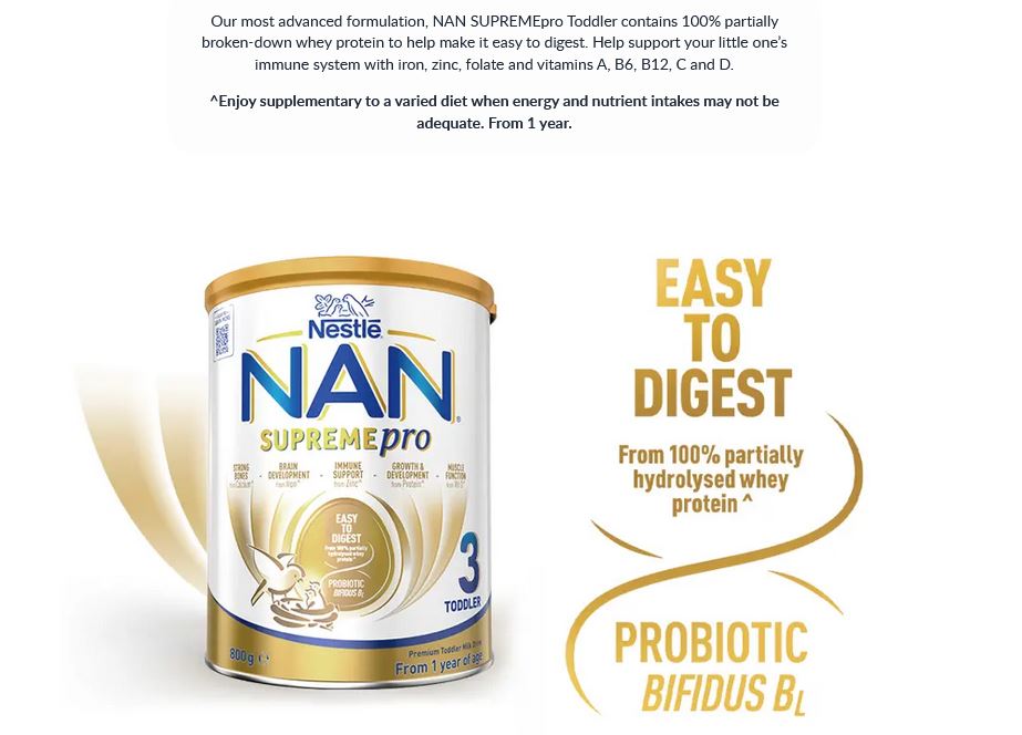 [Ready Stock] Nestle NAN Supreme Pro 3 (800g) SupremePro From 1+ Year ...