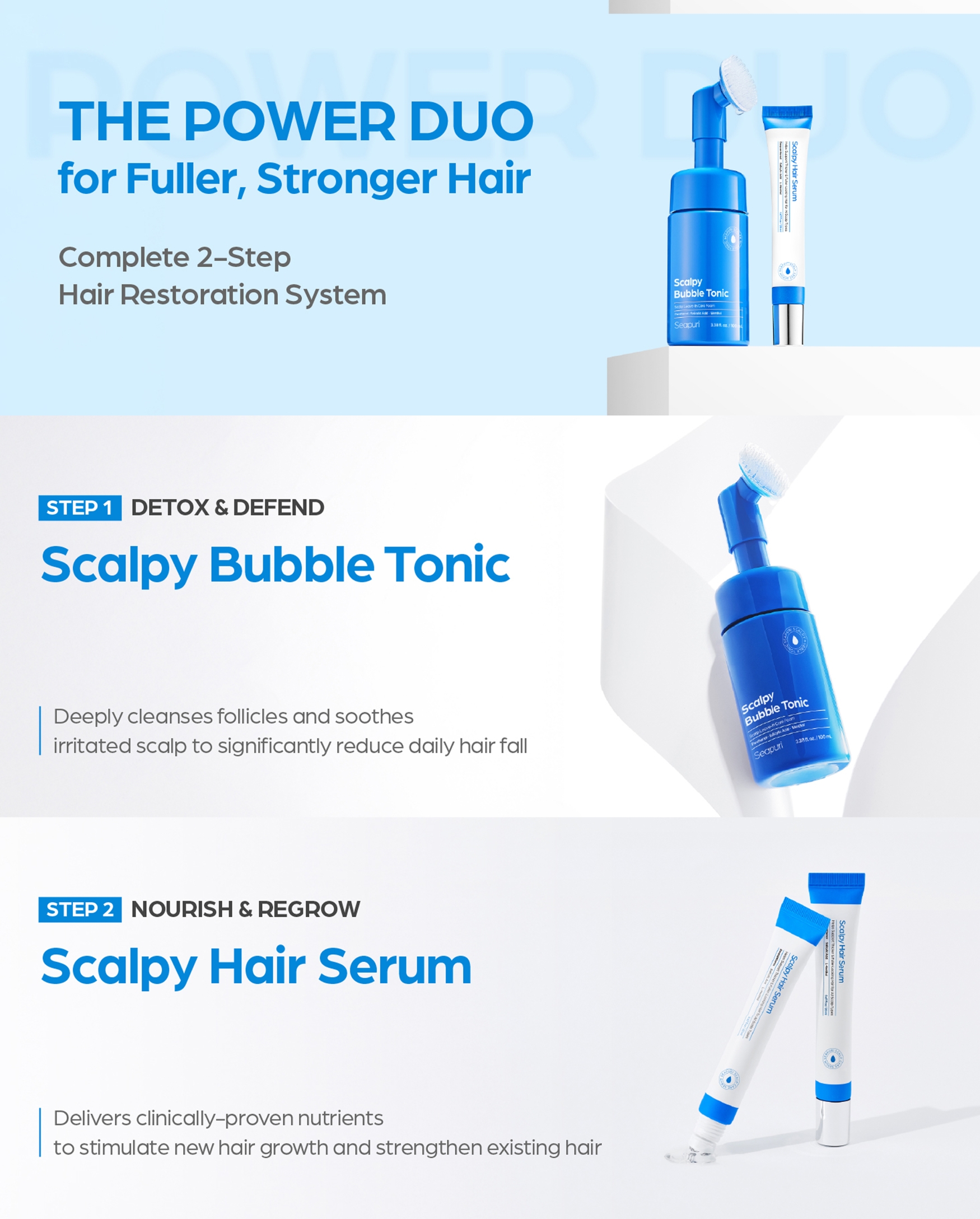 [Seapuri Official] Scalpy Bubble Tonic Leave-In Exfoliating Scalp Treatment - Detox Bubble Tonic ...