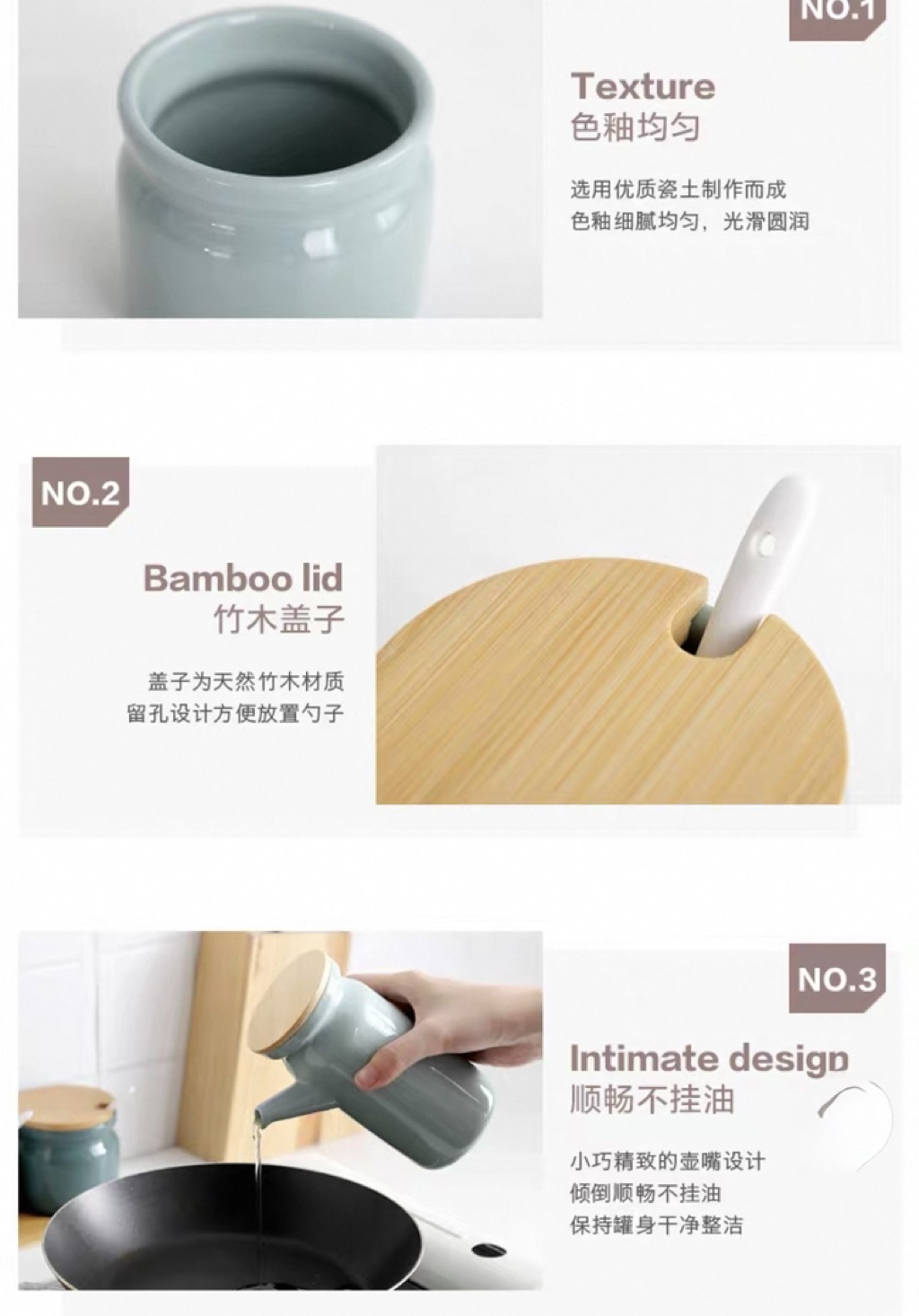 Creative Nordic Kitchen Spice Jar Set – Household Ceramic Seasoning Box ...