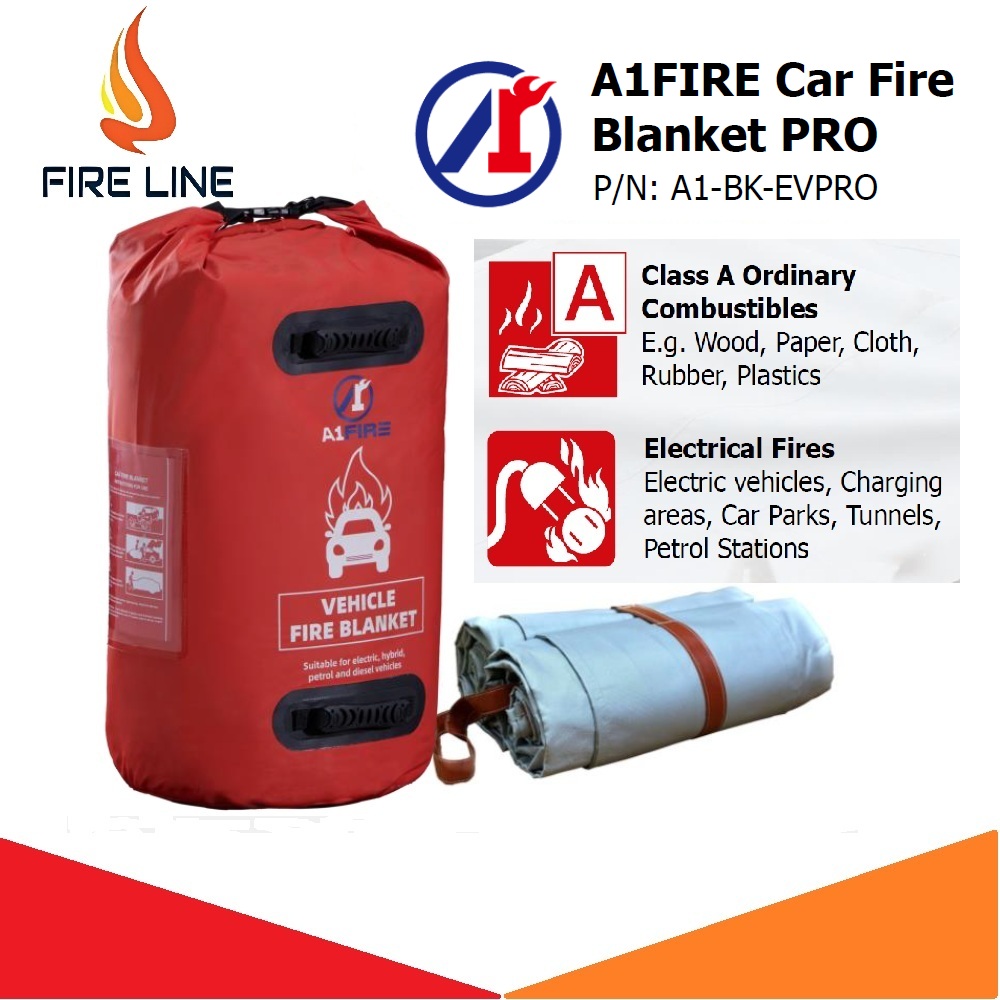 [ SG/TUV] A1 EV FIRE BLANKET(REUSABLE) Size 6m x 8m for electric car ...