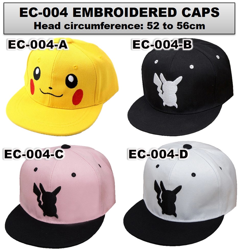 [SG READY STOCK] Kids Children Pikachu Pokemon Embroidered Caps Cartoon ...