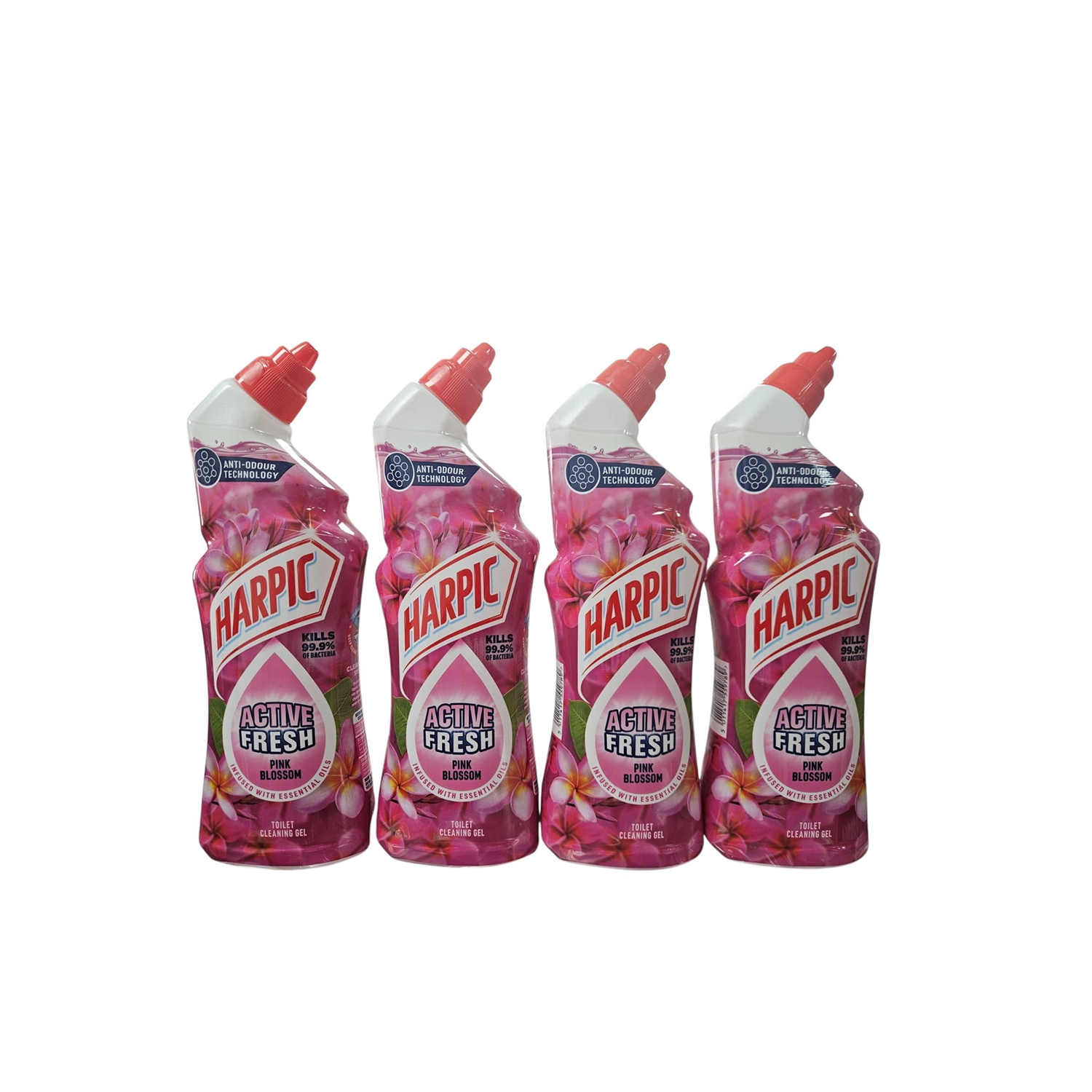 (Bundle of 4) Harpic Active Fresh Toilet Cleaner (Pink Blossom) 750ml ...