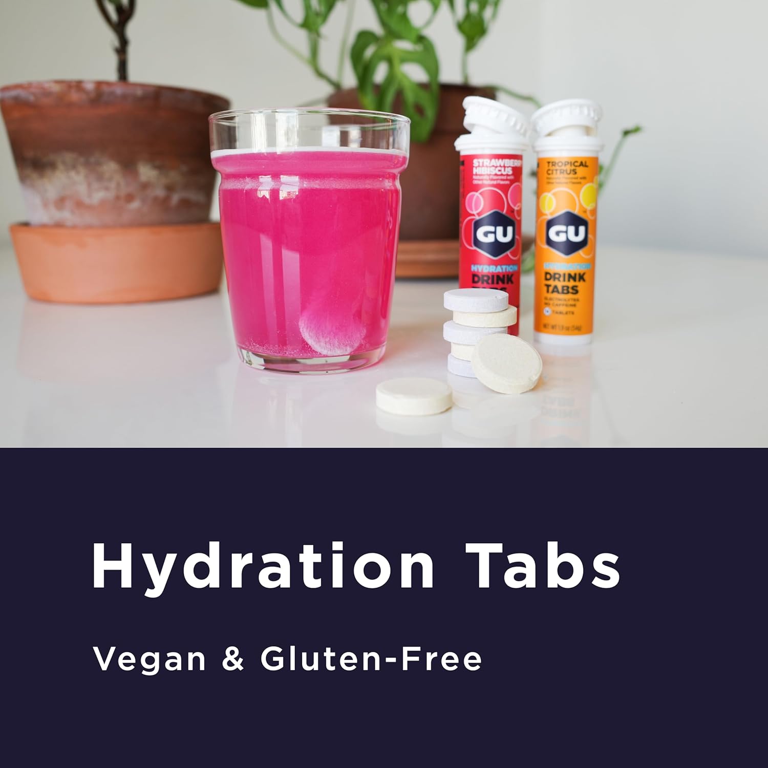 GU Hydration Tabs 1 Tube (Select Flavour) for Endurance Running Sports ...