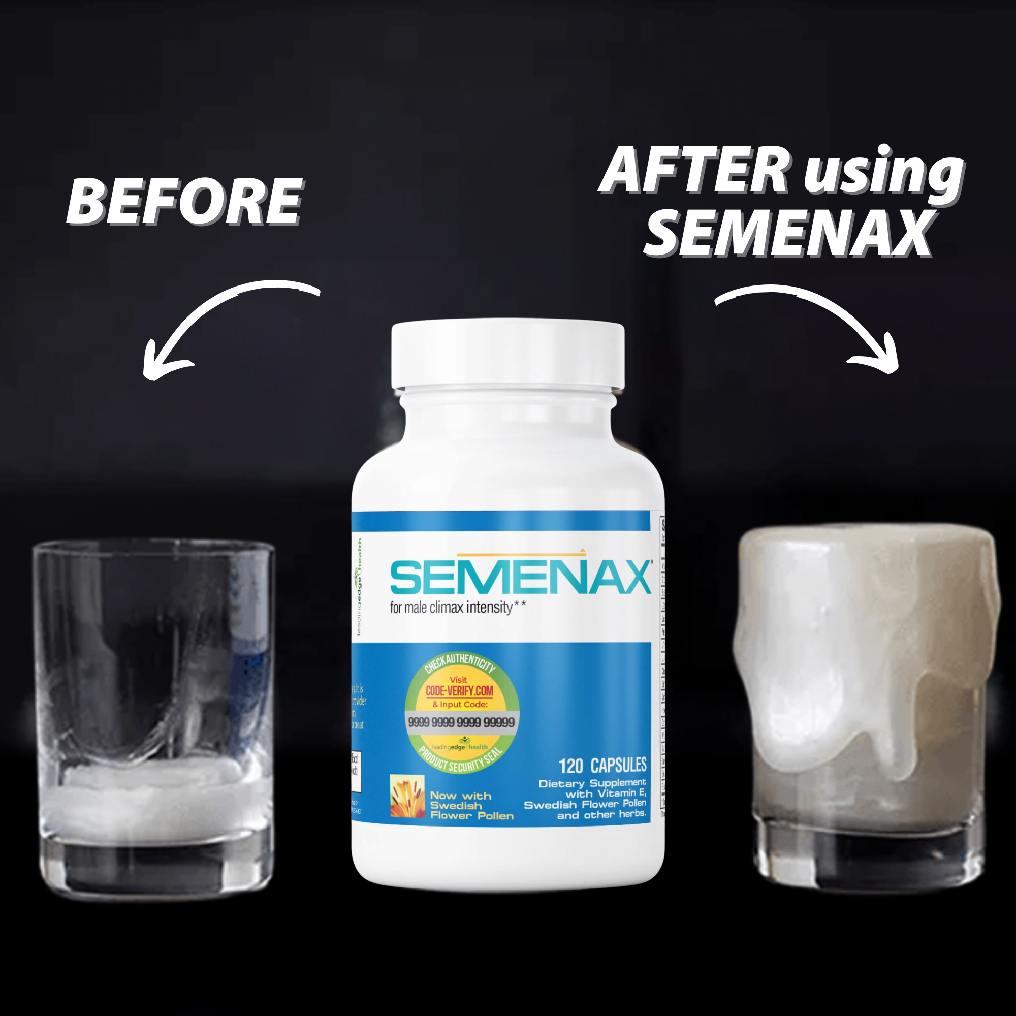 Semenax Male Enhancement Supplement with Zinc Maca L Arginine Male ...