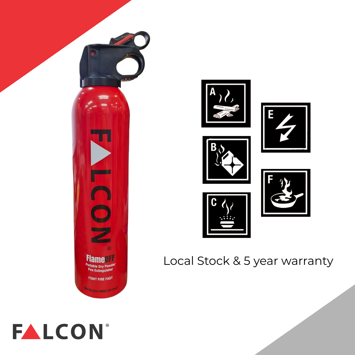 [Local SG] FALCON – Premium Portable Fire Extinguisher | FLAMEOFF Fight ...