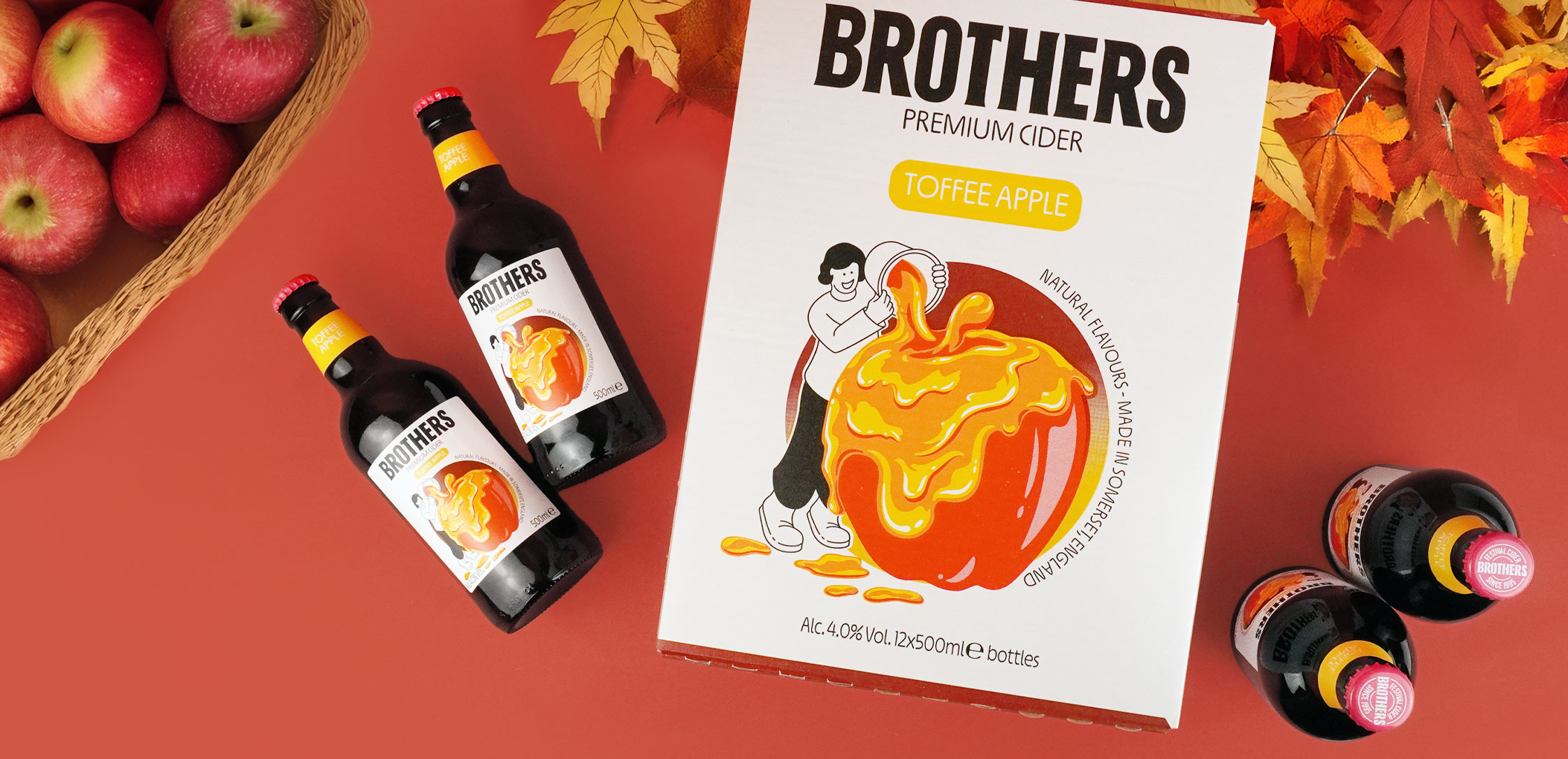 Brothers Toffee Apple English Cider - Case of 12 x 500ml [Premium Cider ...