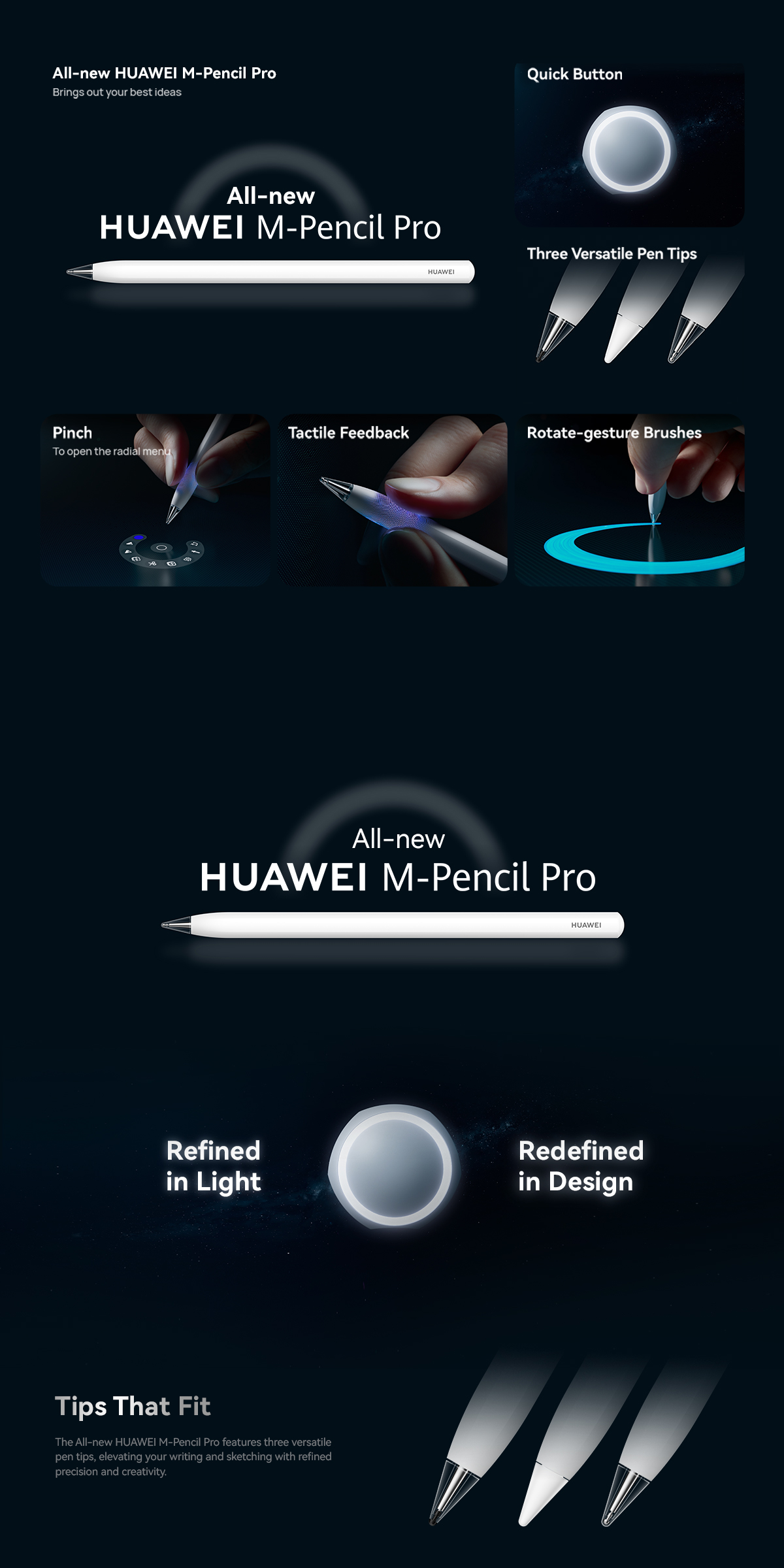 HUAWEI M-Pencil Pro Stylus Pen | Compatible with HUAWEI MatePad 12 X ...