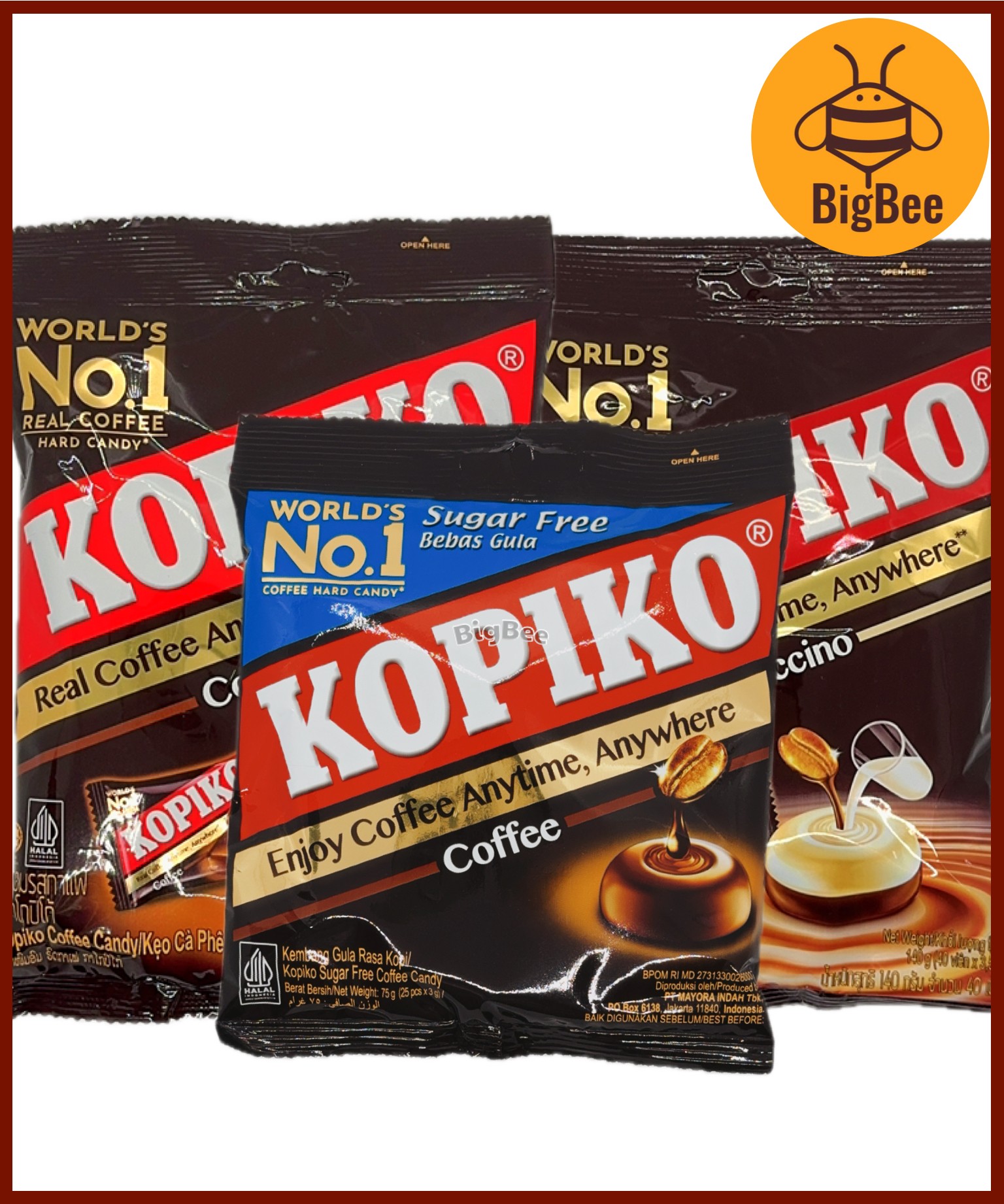 Kopiko Candy - HALAL 140g/pkt Kopiko Coffee / Cappuccino (40's x 3.5g ...