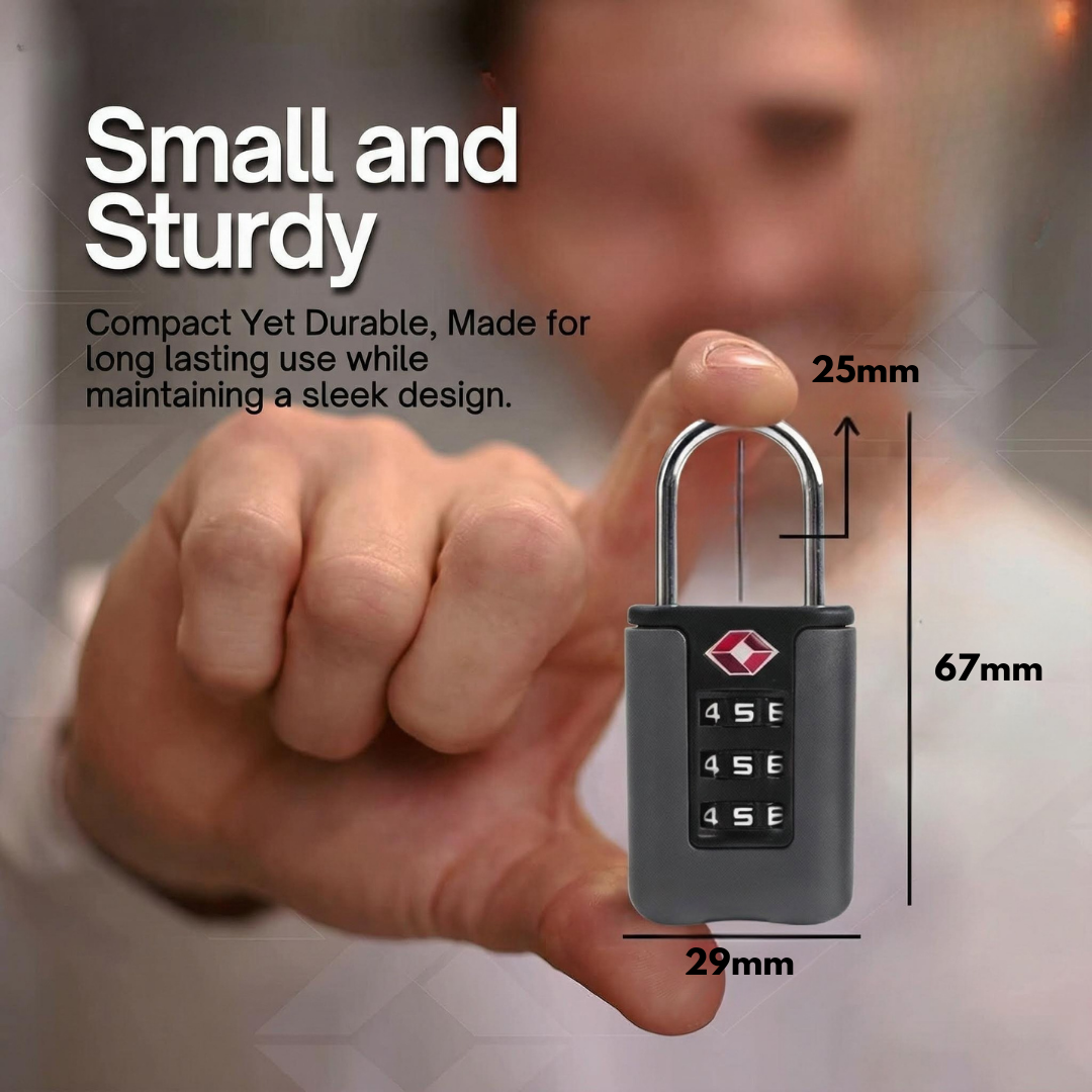 mixshop TSA lock, Luggage, Backpack, Suitcase, Anti-theft Lock, 3 Digit ...