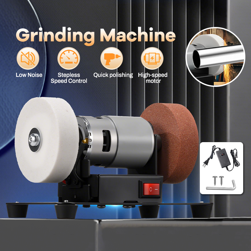 7 Speed Electric Grinding Machine Dual Wheel Polisher DIY Workshop Tool ...