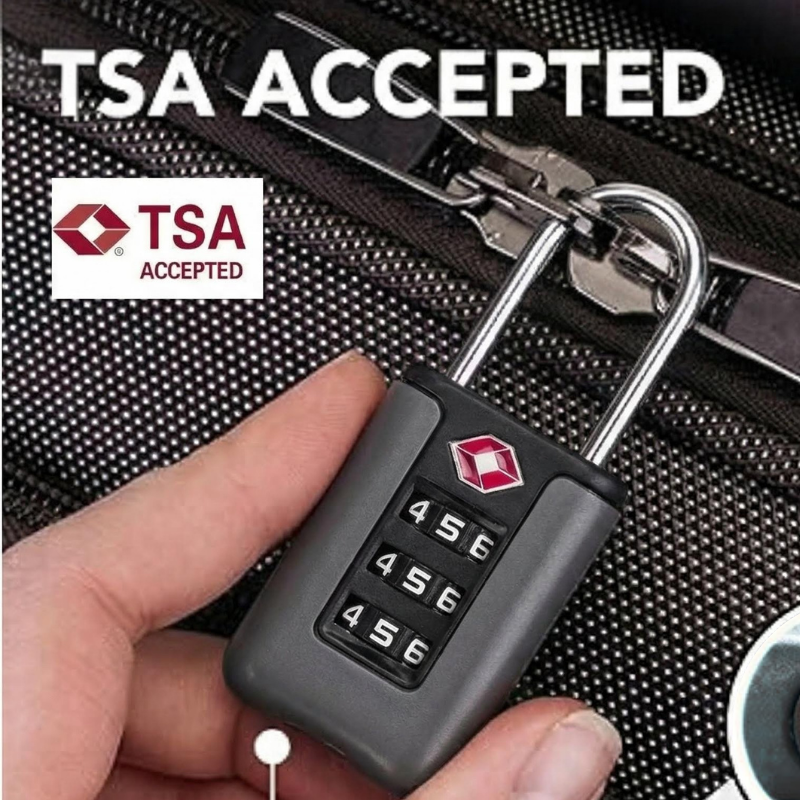 mixshop TSA lock, Luggage, Backpack, Suitcase, Anti-theft Lock, 3 Digit ...