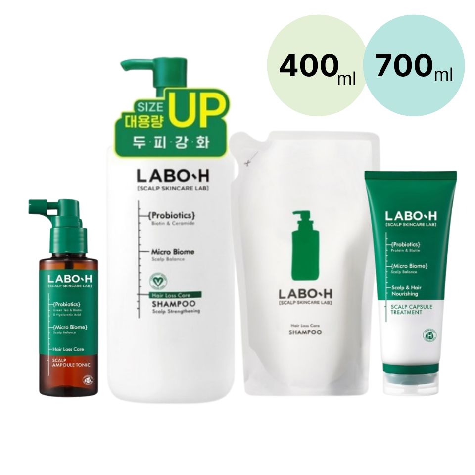 KOREA 🇰🇷 LABO-H Scalp Strengthening Clinic Hair Loss Shampoo 400ml ...