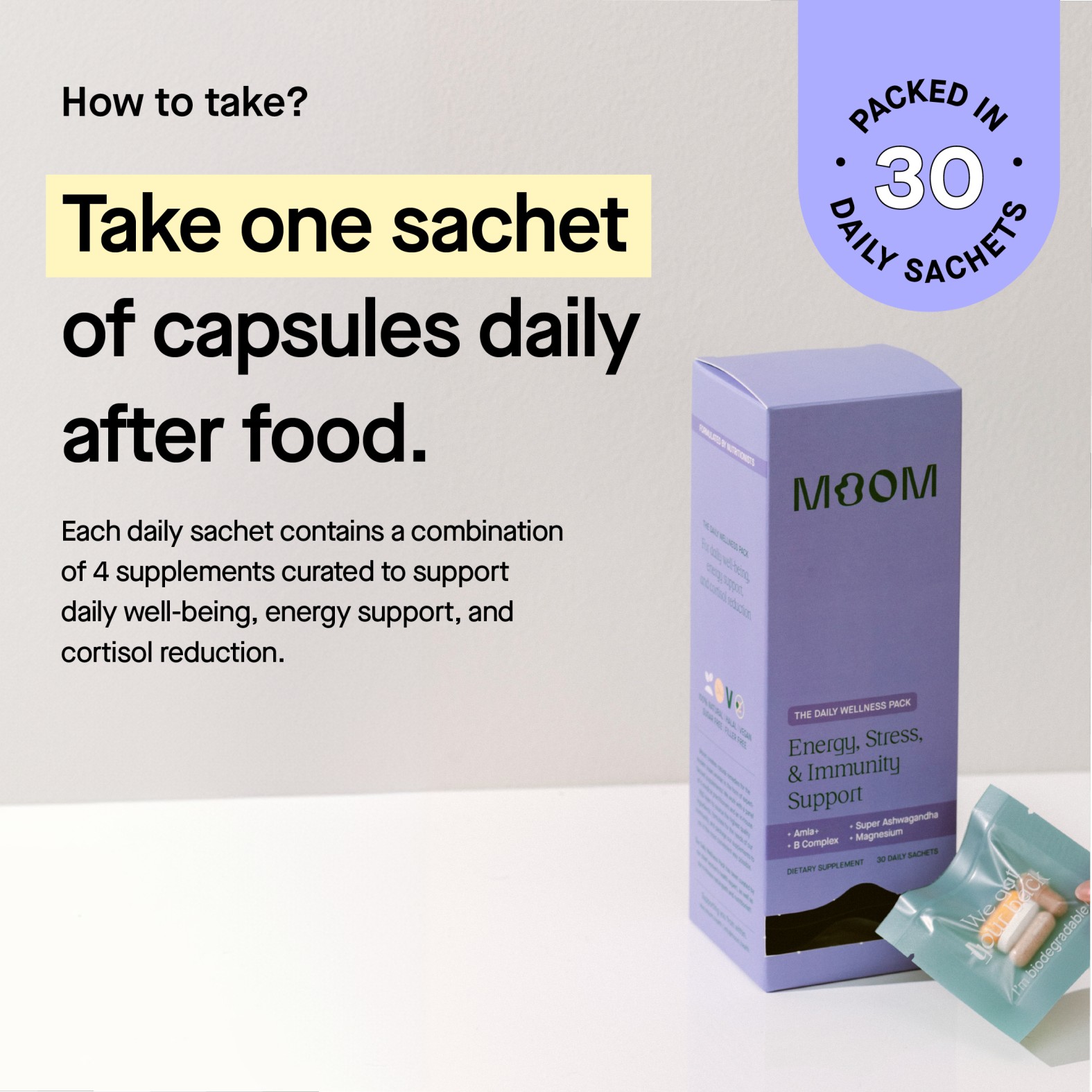 Moom Health™ Daily Wellness Pack | 100% Natural Support for Energy ...