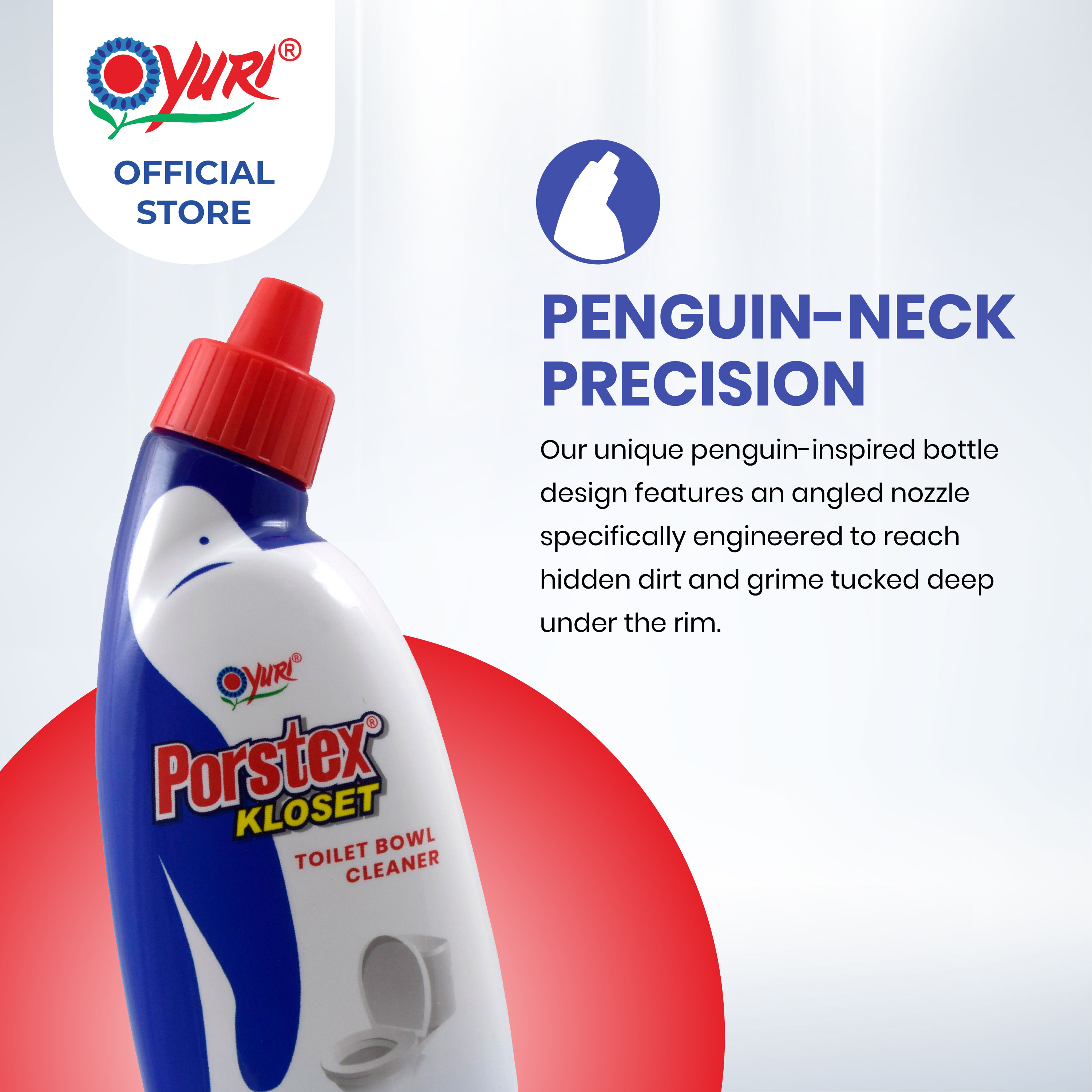 [6+1 FREE] Yuri Porstex® Toilet Bowl Cleaner 500ml x7 | Antibacterial ...