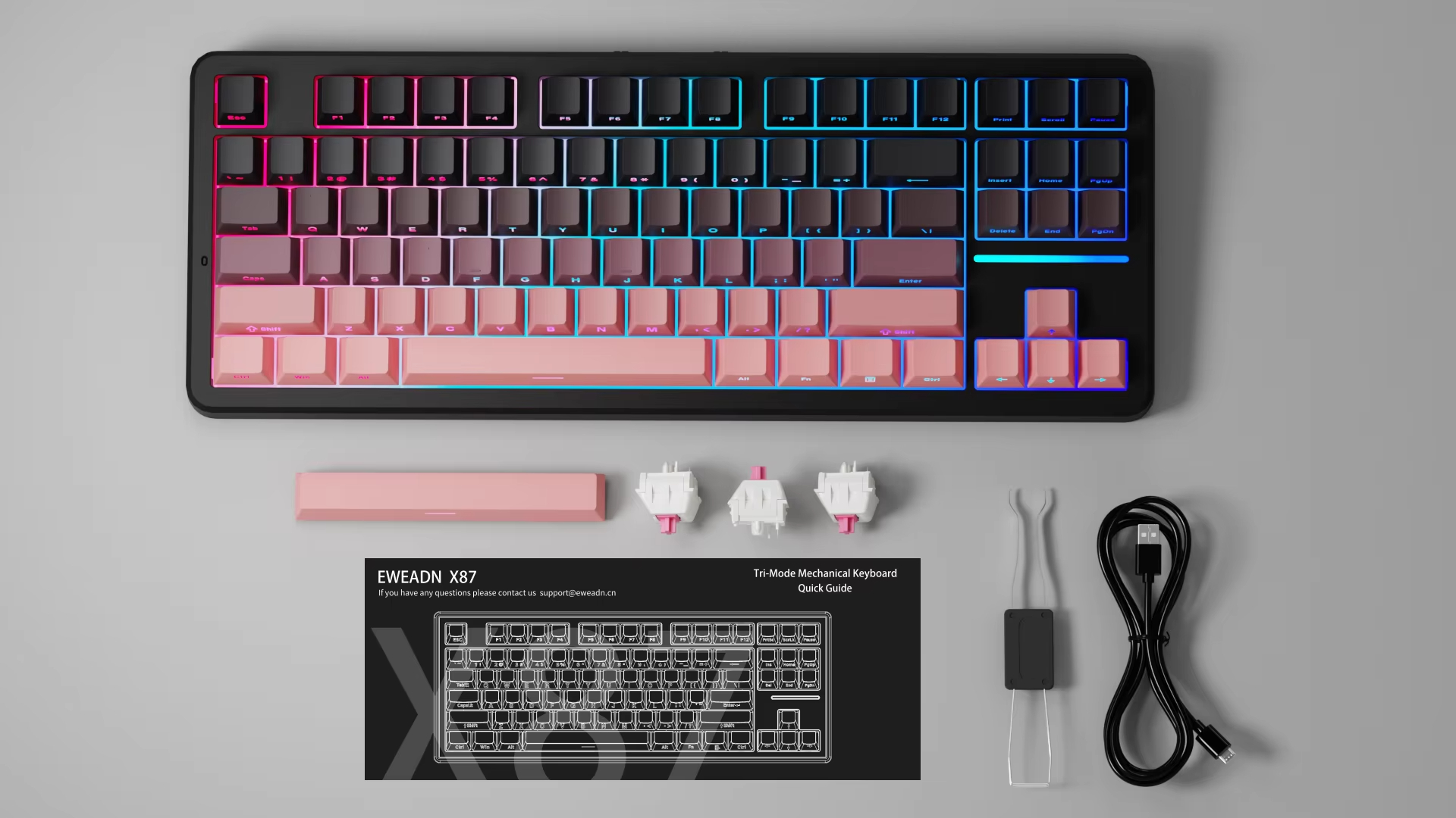 【SG IN STOCK】EWEADN X87 10000mAh 87 Mechanical Keyboard Phoenix linear ...