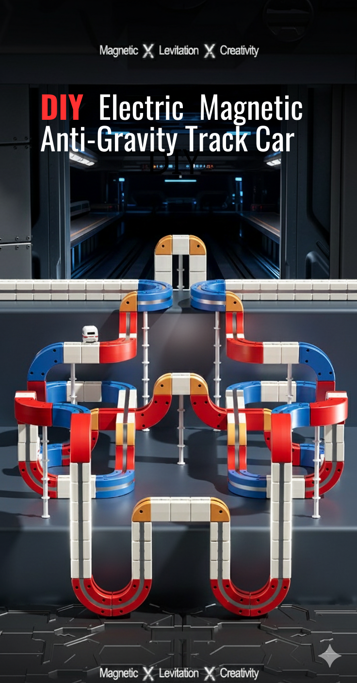 DIY Anti-Gravity Magnetic Rail Car Set - Race Track Building Toy for ...