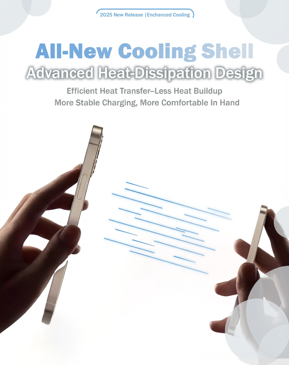 [3C Certified] Titanium Cooling Shell Magnetic Power Bank, PD Wireless ...