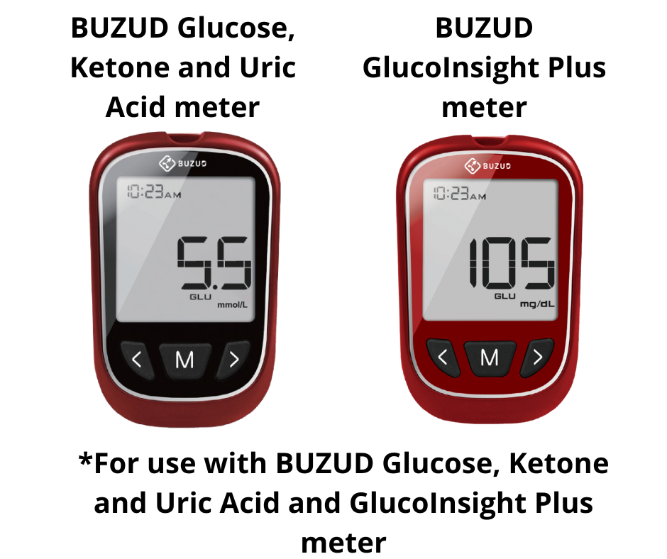 BUZUD Glucose test strips (for BUZUD Glucose, Ketone and Uric Acid and ...