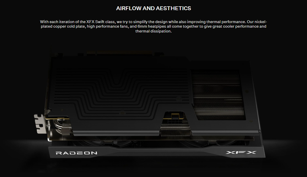 XFX Swift AMD Radeon RX 9060 XT OC 16GB GDDR6 Gaming Graphics Card ...