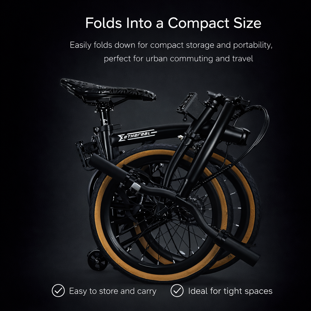 🇸🇬 Ethereal Trifold M7 Foldable Bicycle | Shimano 7 Speed Folding Bike ...