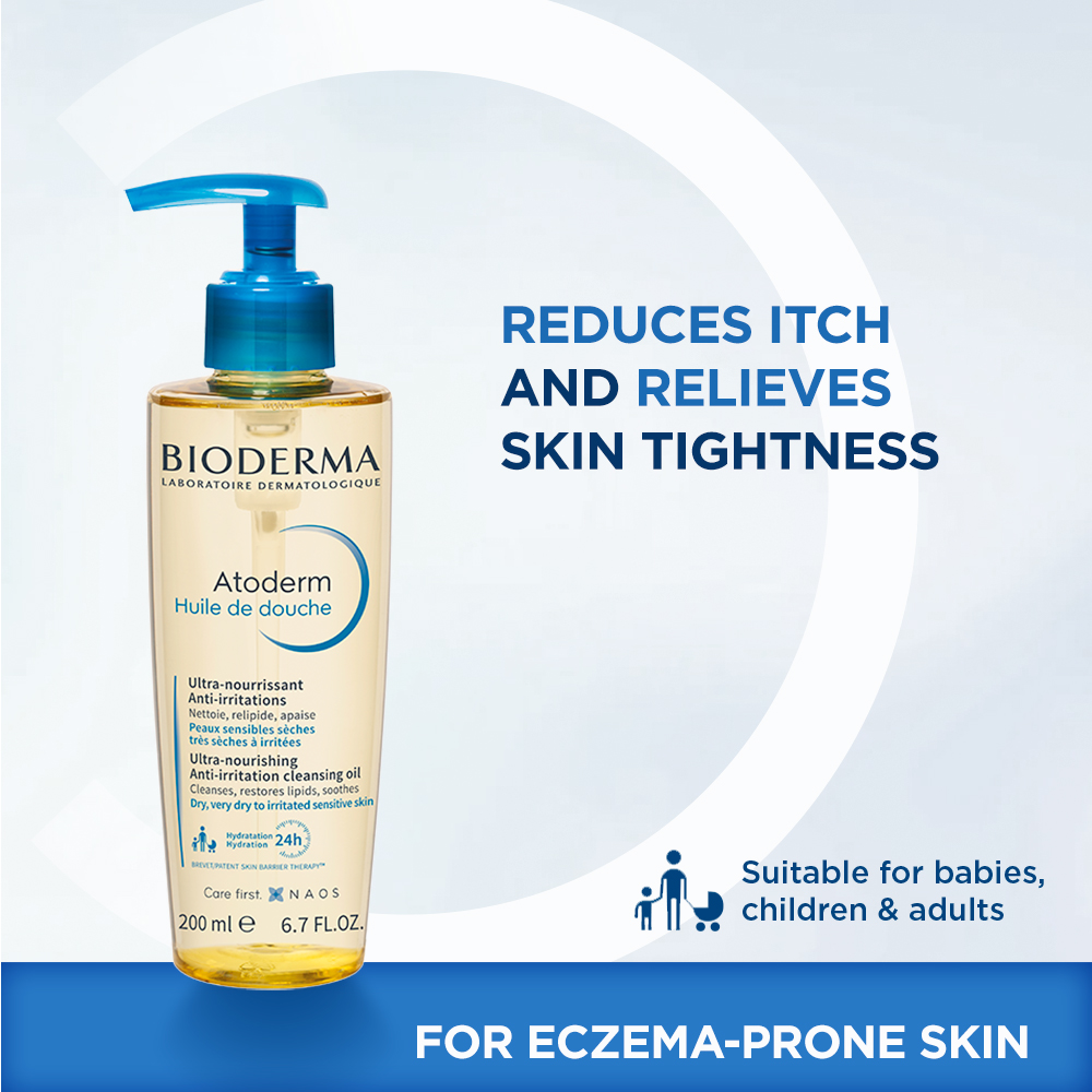 BIODERMA Atoderm Huile De Douche Anti-Irritation Face & Body Cleansing ...