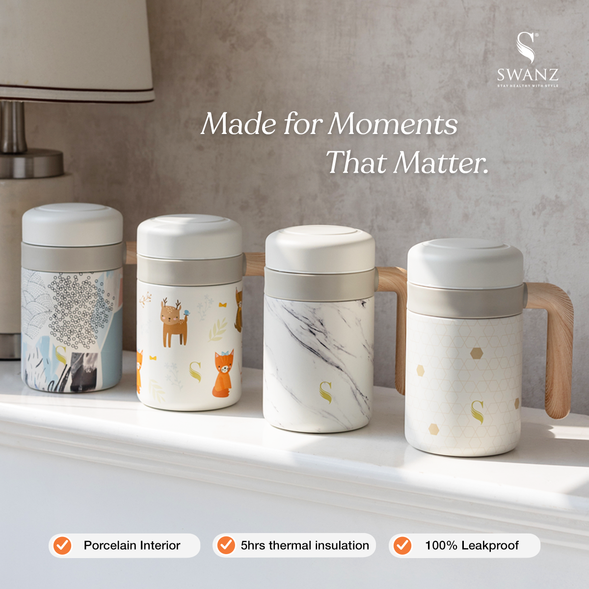 [NEW] SWANZ Mira Mug 420ml Single Combo – Premium Porcelain Inner Mug ...