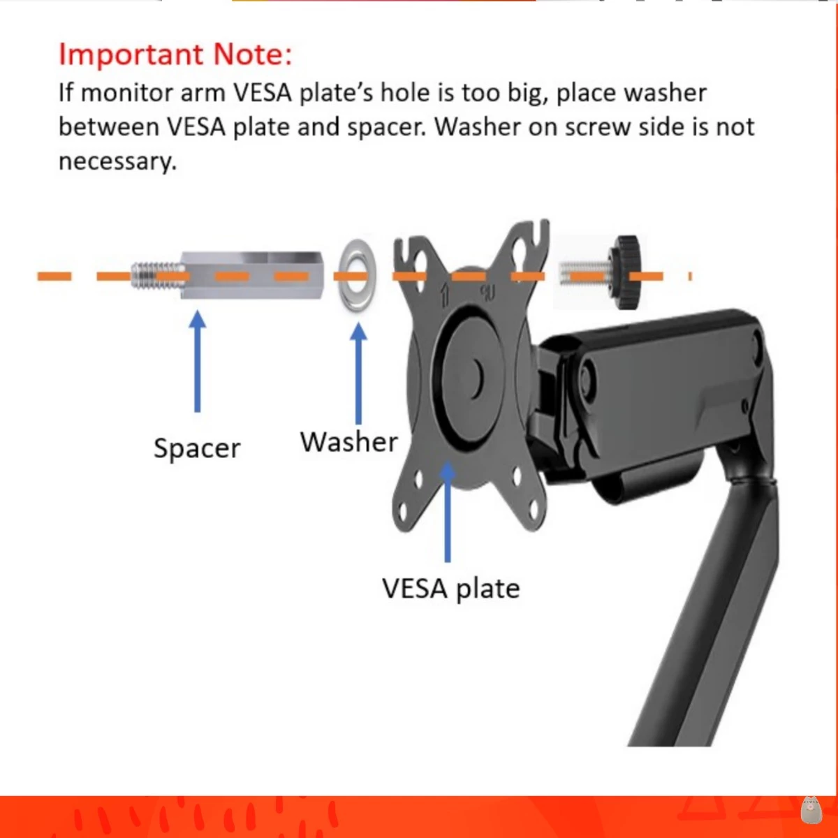[SG Stock] VESA Spacer and Screw Set For Monitor Arm Mounting | Shopee ...