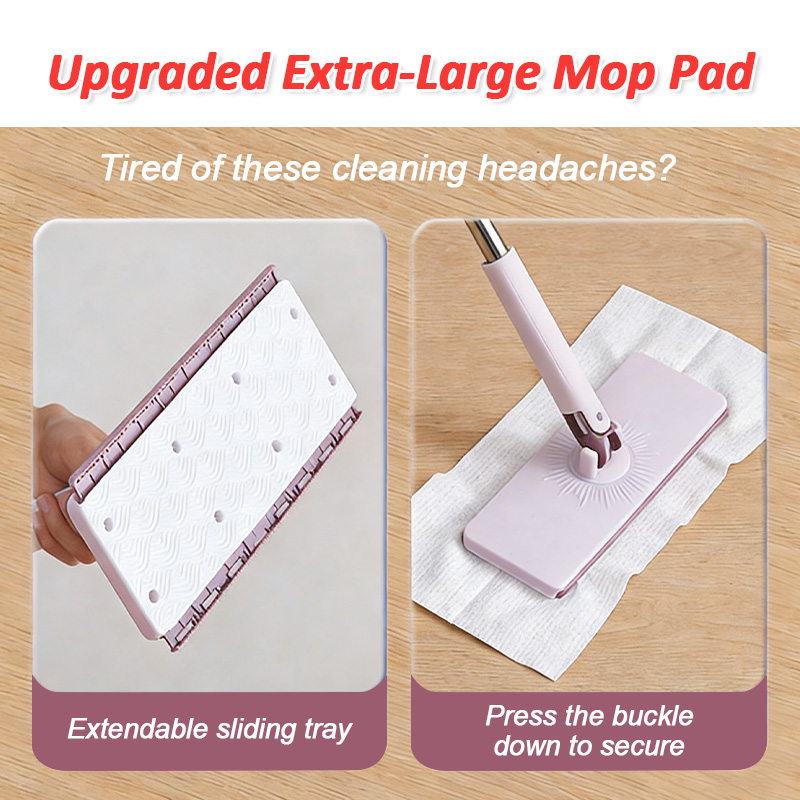Hands-Free Face Towel Mop Automatic Wiping Glass Flat Small Mop 360 ...