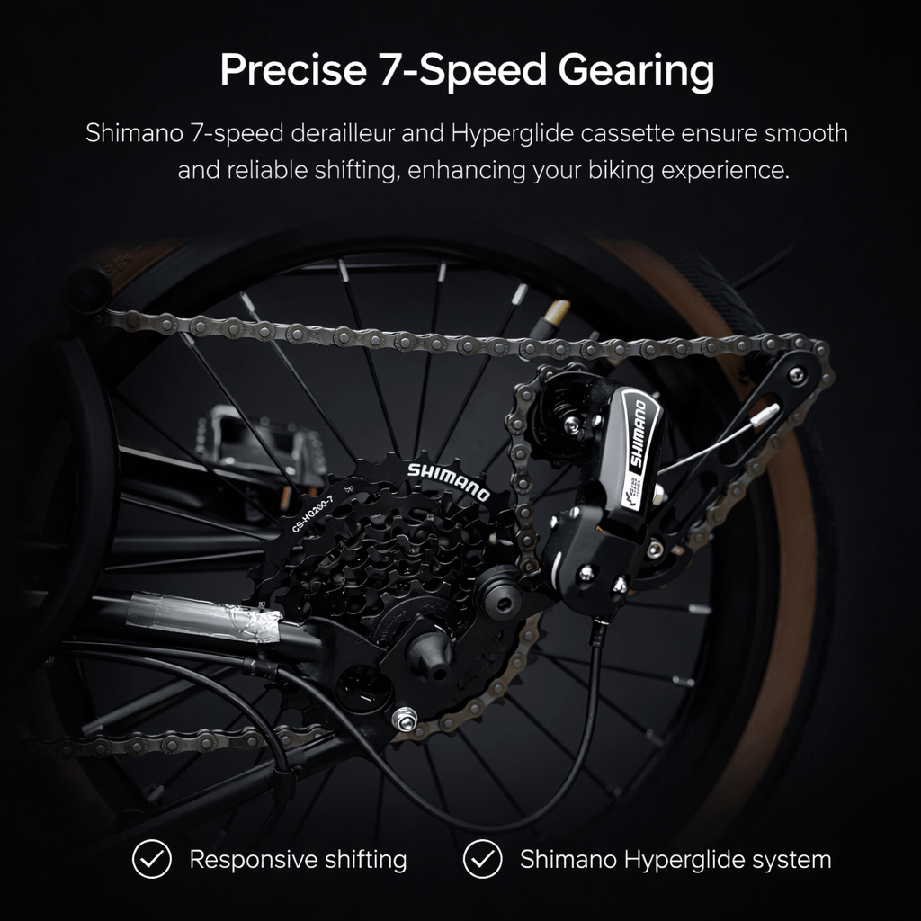 🇸🇬 Ethereal Trifold M7 Foldable Bicycle | Shimano 7 Speed Folding Bike ...