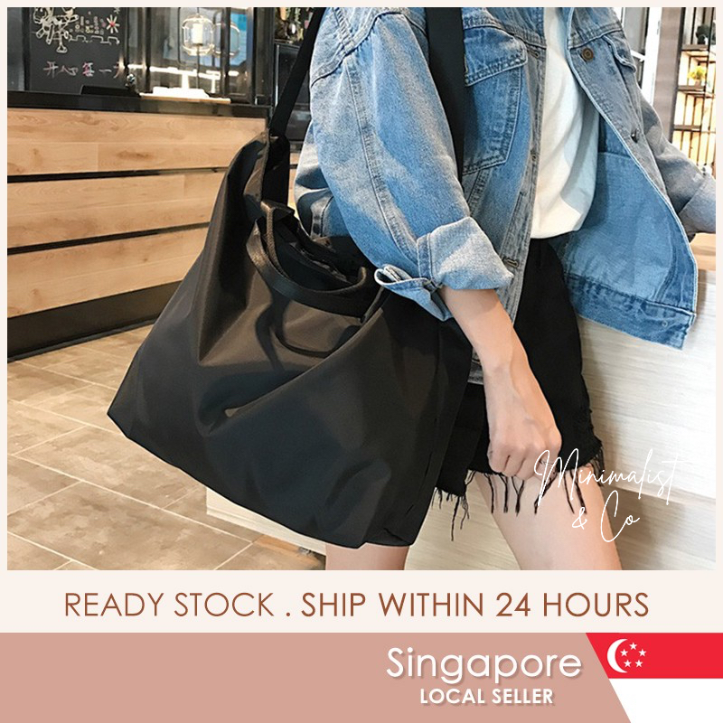 [SG SELLER] Versatile Everyday Women Nylon Large Sling Bag | Shopee ...