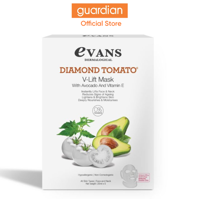 Evans Dermalogical Diamond Tomato V Lift Mask 5S | Shopee Singapore