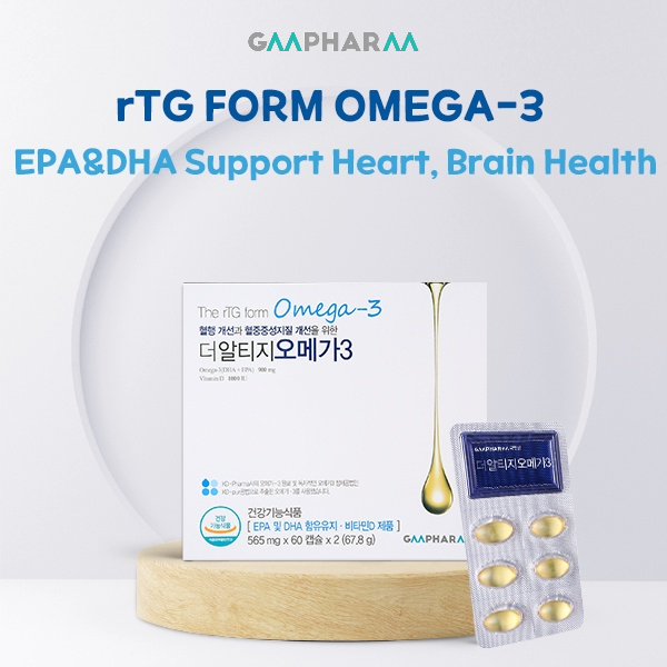 GMPHARM, The rTG Omega 3-EPA+DHA and vitamin D lemon flavor-60 capsules ...