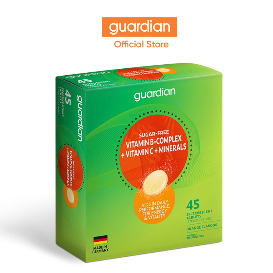 Guardian Vitamin B-Complex + Vitc + Minerals Effervescent, 3x15 Tabs ...