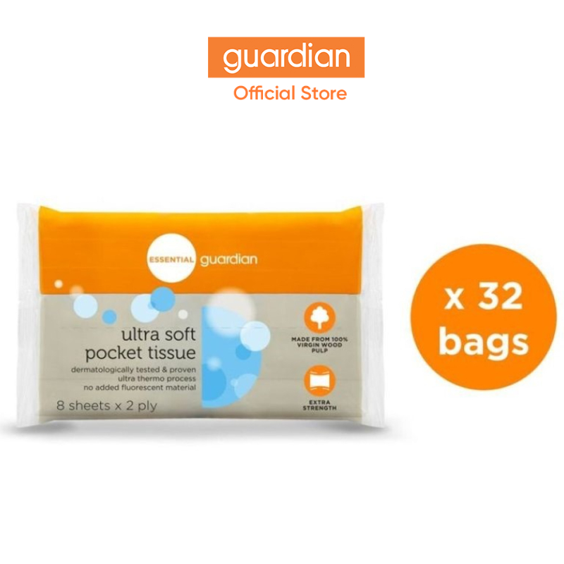 Guardian 2-Ply Pocket Tissue 32X8S | Shopee Singapore