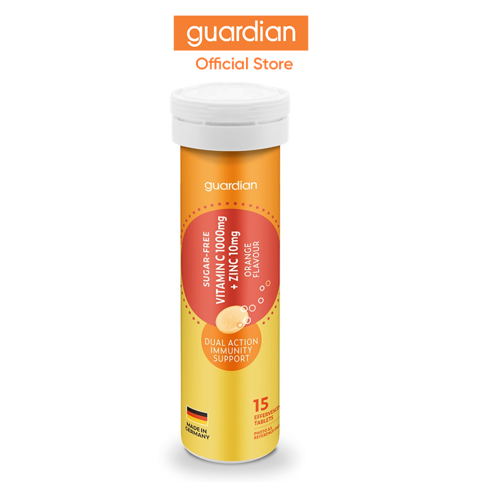 Guardian Vitamin C 1000Mg + Zinc 10Mg Effervescent, 15 Tabs | Shopee ...