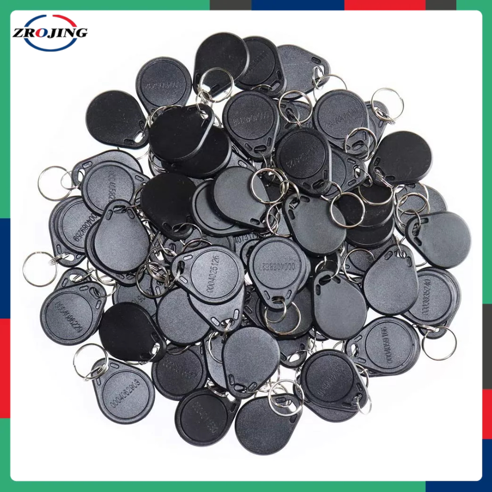 100PCS 125KHz RFID Key Fob Contactless Keyfob Proximity ID Card Token ...