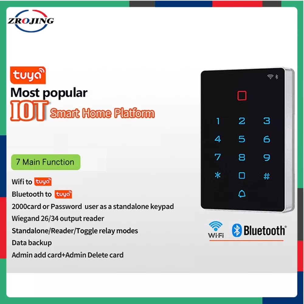 T12 WIFI Tuya Smart Door Lock Waterproof Door Access Control System ...