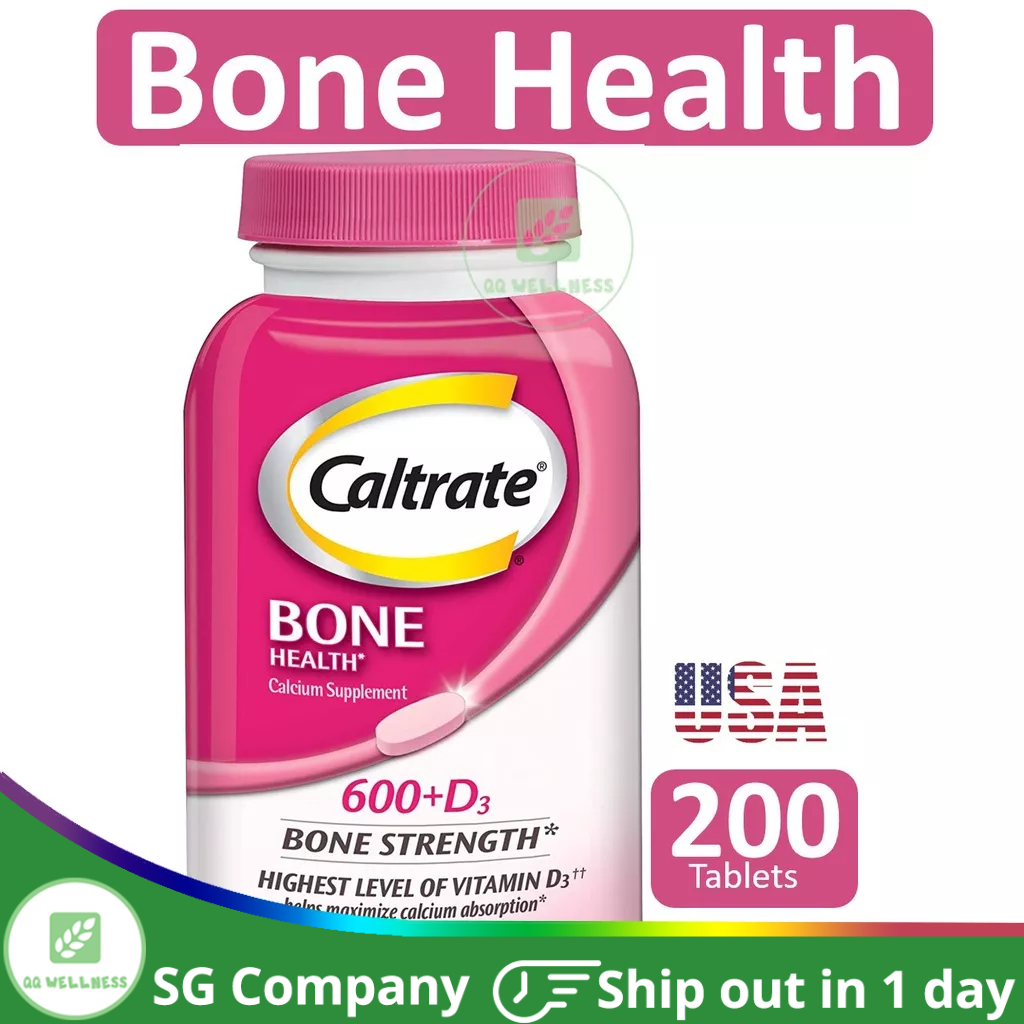 Caltrate Bone Health 600mg Calcium + Vitamin D3 (US Version) 200 ...