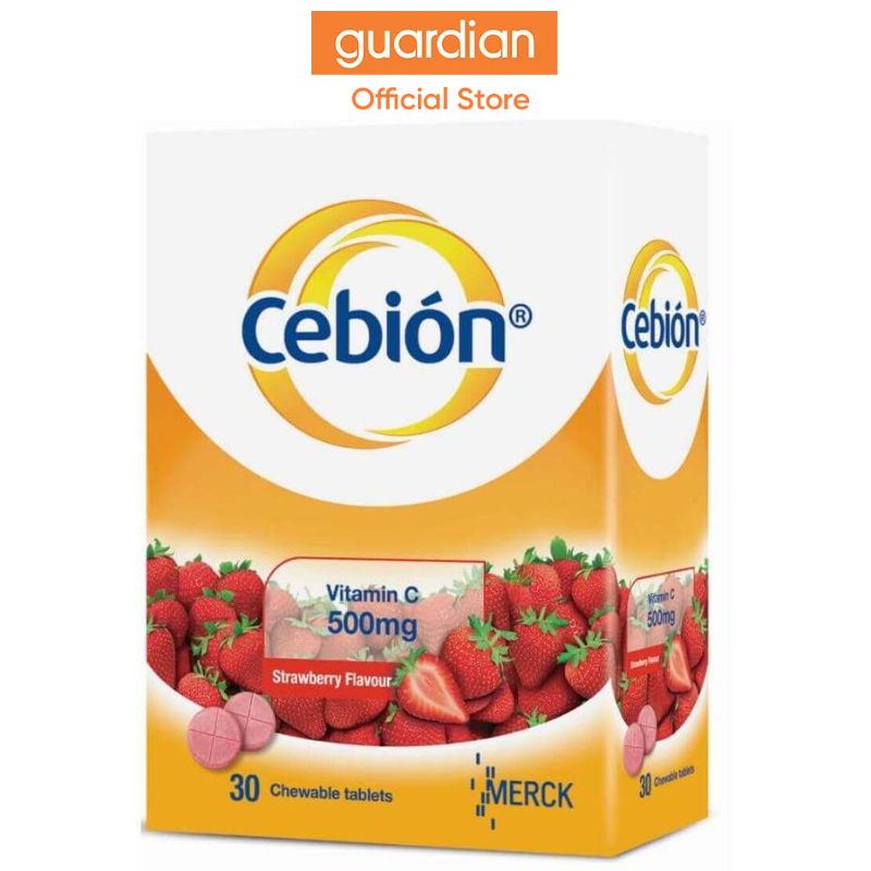 Cebion Chewable Vitamin C 500Mg Strawberry 30S | Shopee Singapore