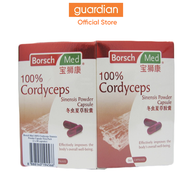 Borsch Med 100% Cordyceps Capsule Twin Pack, 2X60 Capsules | Shopee ...
