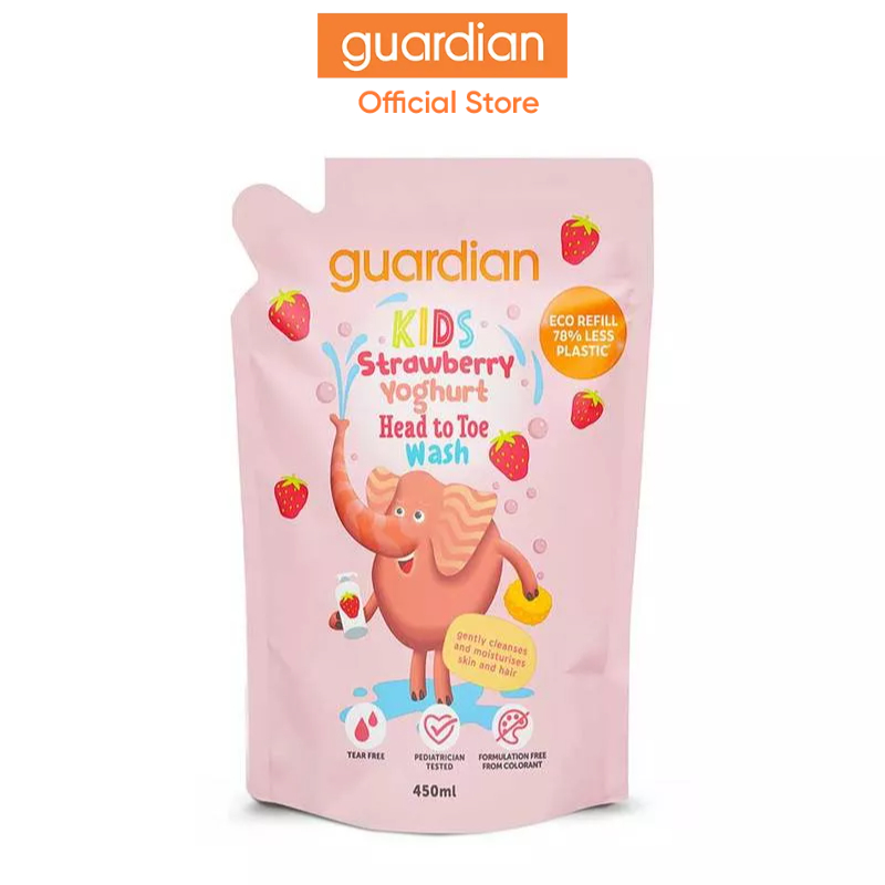 Guardian Kids Strawberry Yoghurt Head to Toe Wash 450ml | Shopee Singapore