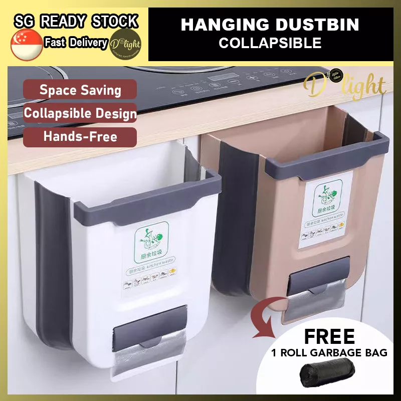 Foldable Hanging Trash Bin Collapsible Creative Dustbin Space Saving ...
