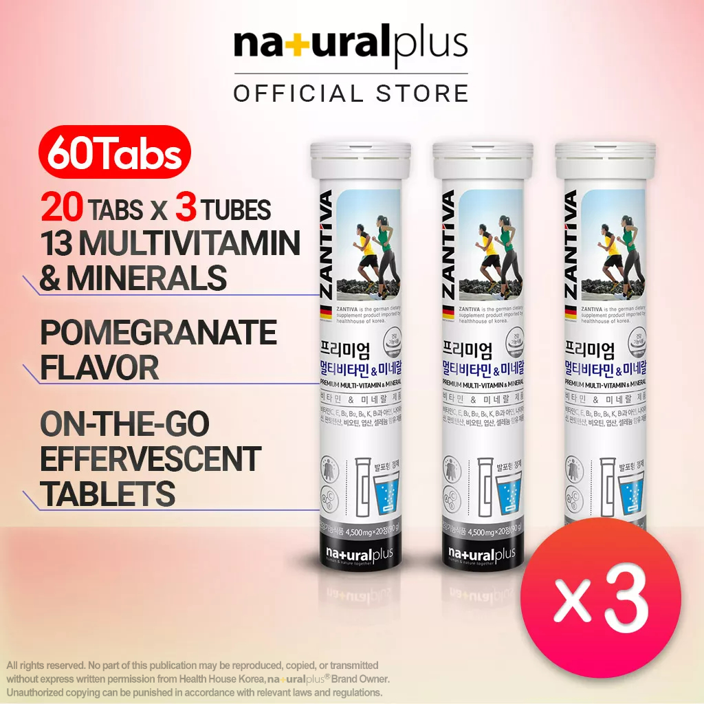 NATURALPLUS 3 Tubes Everfit Multivitamins & Minerals Effervescent ...