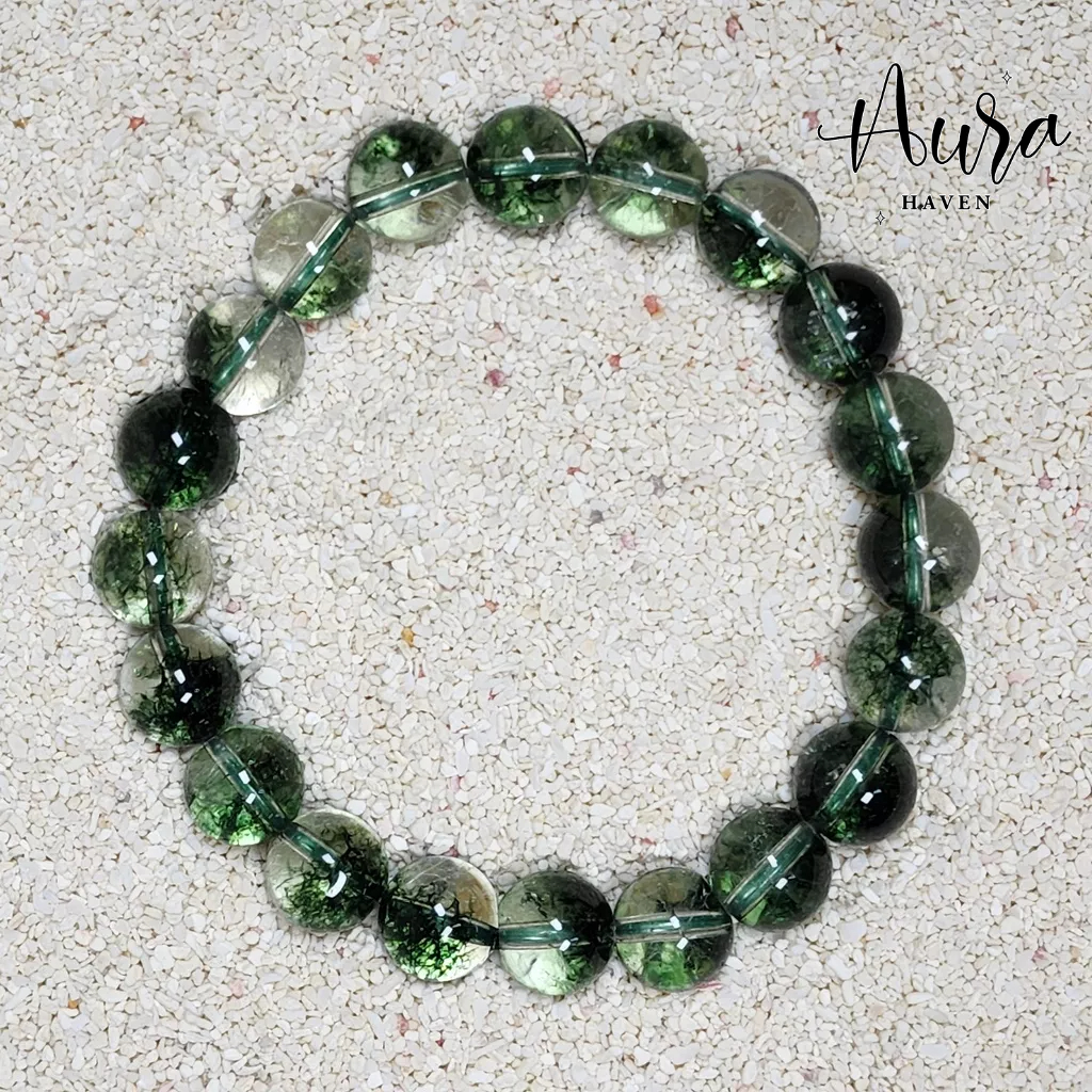 SG LOCAL - AURA HAVEN Green Phantom Quartz Bracelet | Shopee Singapore