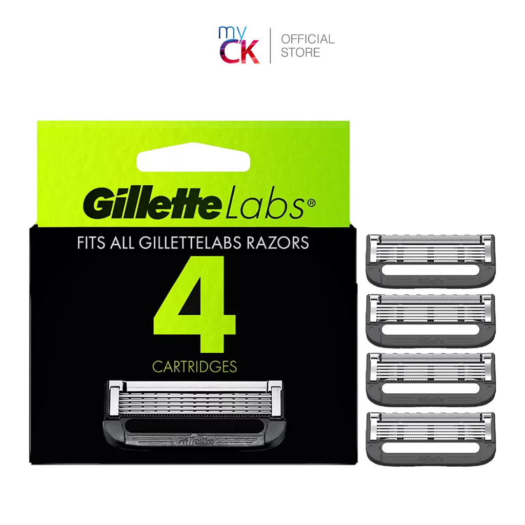 Gillette Labs Refills Cartridges for Exfoliating Razor - 4 Blades ...
