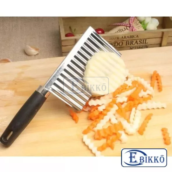 Creative wave-shaped potato cutter, stainless steel corrugated cutter ...