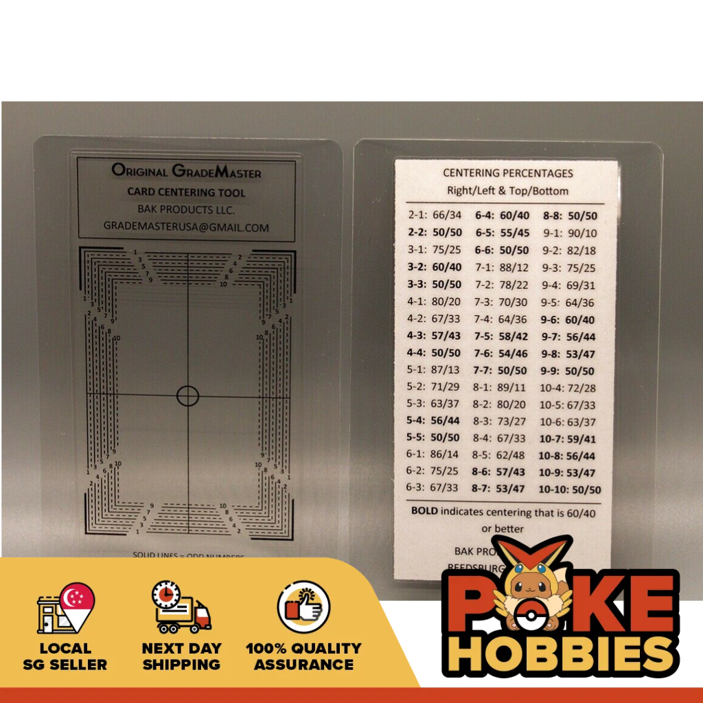 Original Grademaster Card Grading Centering Tool For Psa Bgs Sgc Cgc