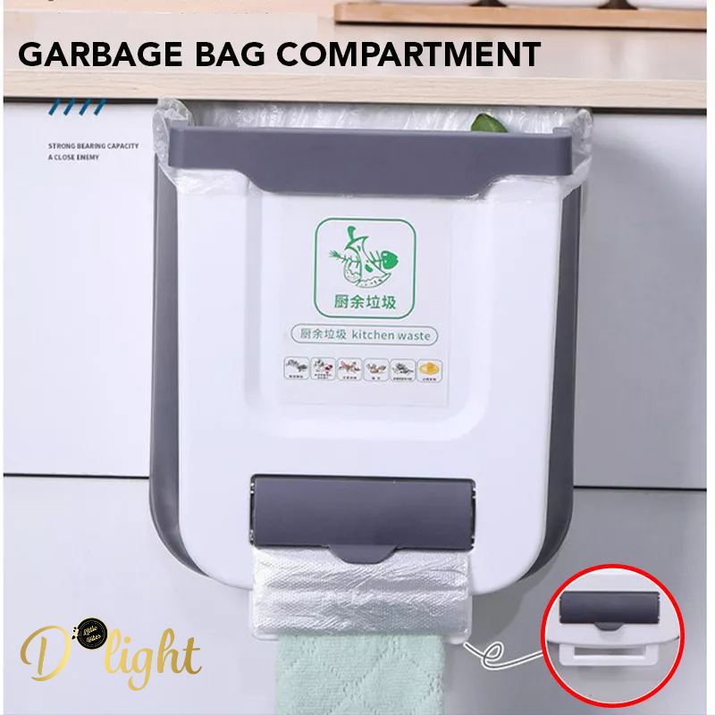 Foldable Hanging Trash Bin Collapsible Creative Dustbin Space Saving ...